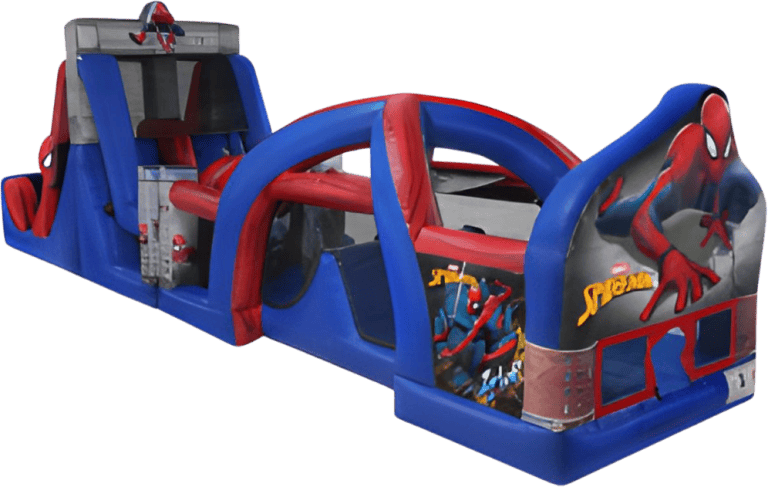 50 Foot Inflatable Spider-Man Obstacle Course Rental in NY & FL